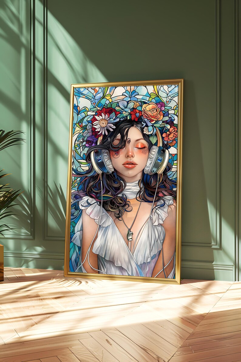 Esoteric DJ Girl Wall Print | Wall Art for Djs | Music Vintage Wall Art ...