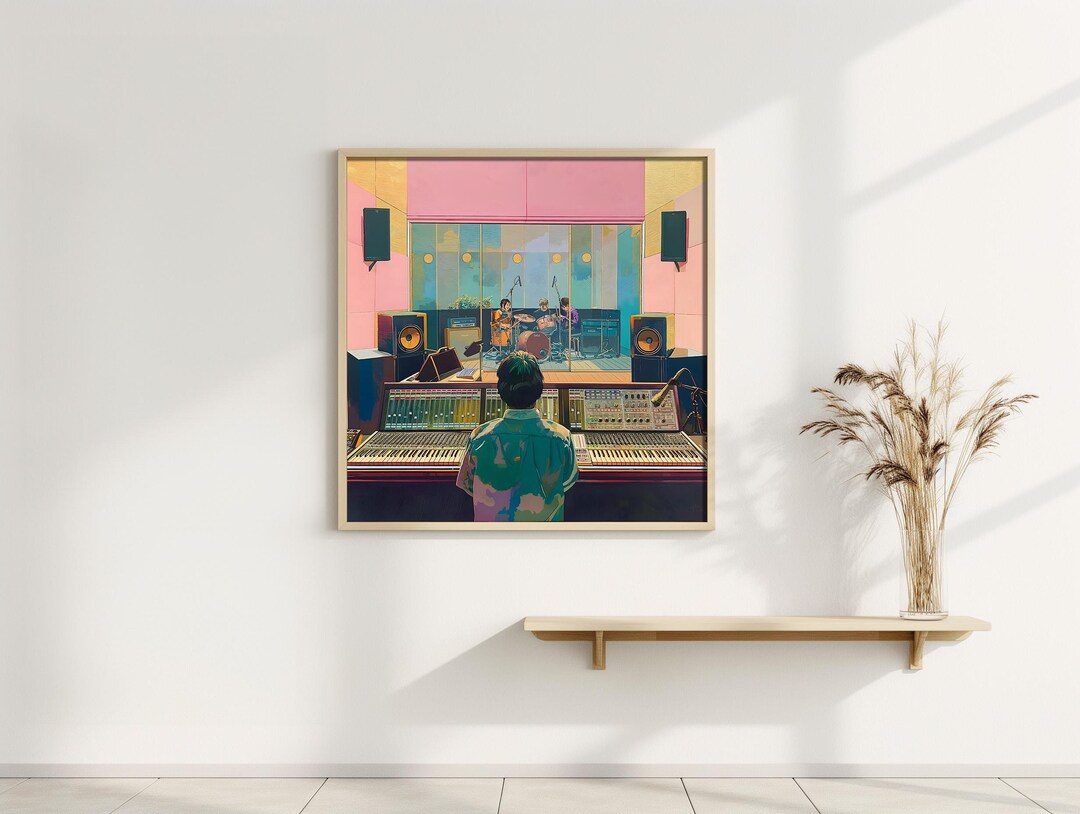 Music Producer in Studio Photo Art Paper Print | Music Poster | Sound ...
