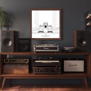 DJ Minimalism Photo Art Paper Print | Line Art Dj Poster | Gift for DJ ...