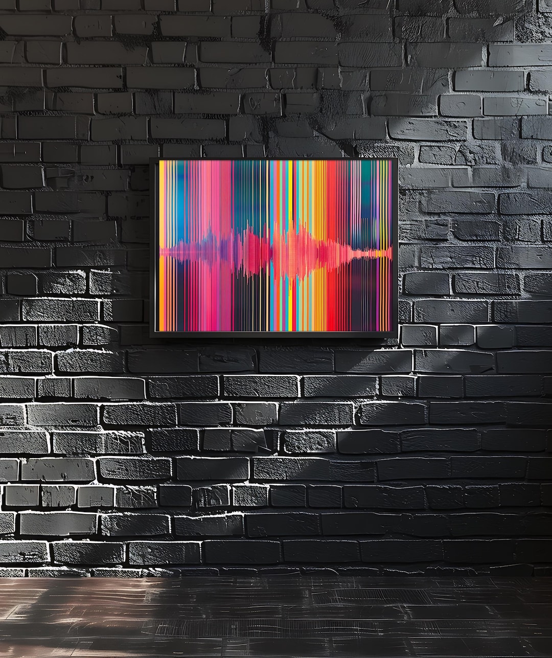 Sound Waveform Colorful Wall Art Print | Music Wave Abstract Modern Art ...