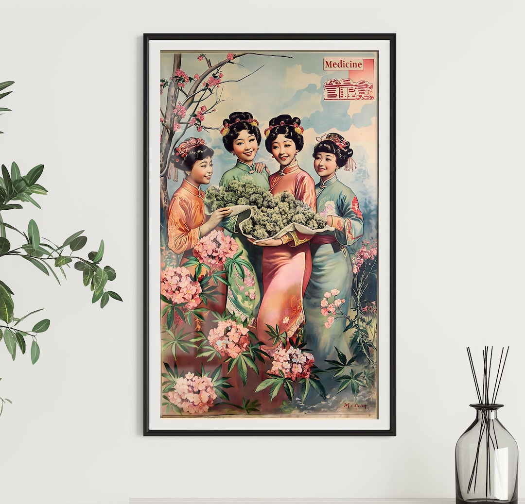 Ancient Chinese Medicine Cannabis Poster Print | Medicinal Cannabis ...