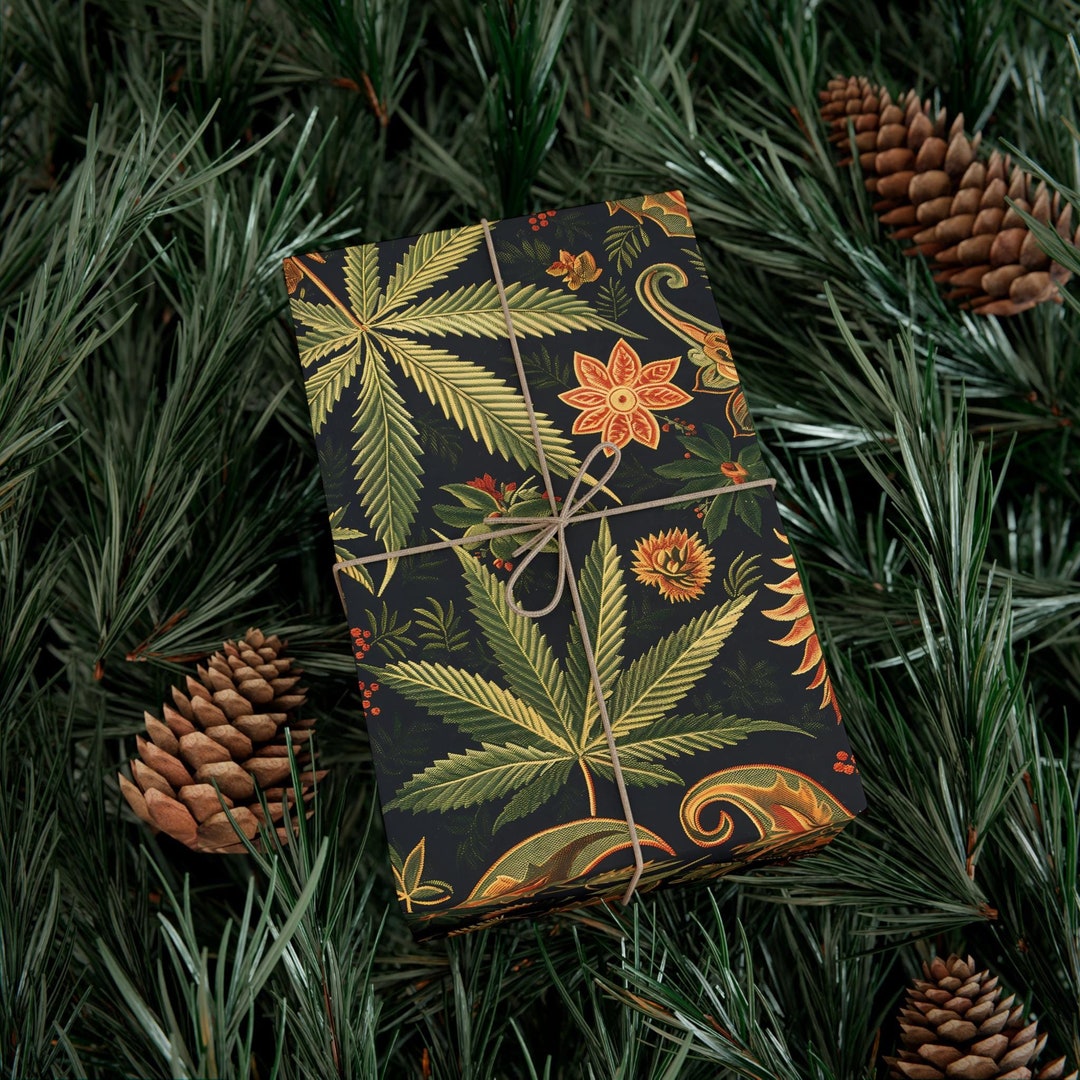 Weed High Quality Wrapping Paper, Marijuana Gift Packaging, Festive 420 ...