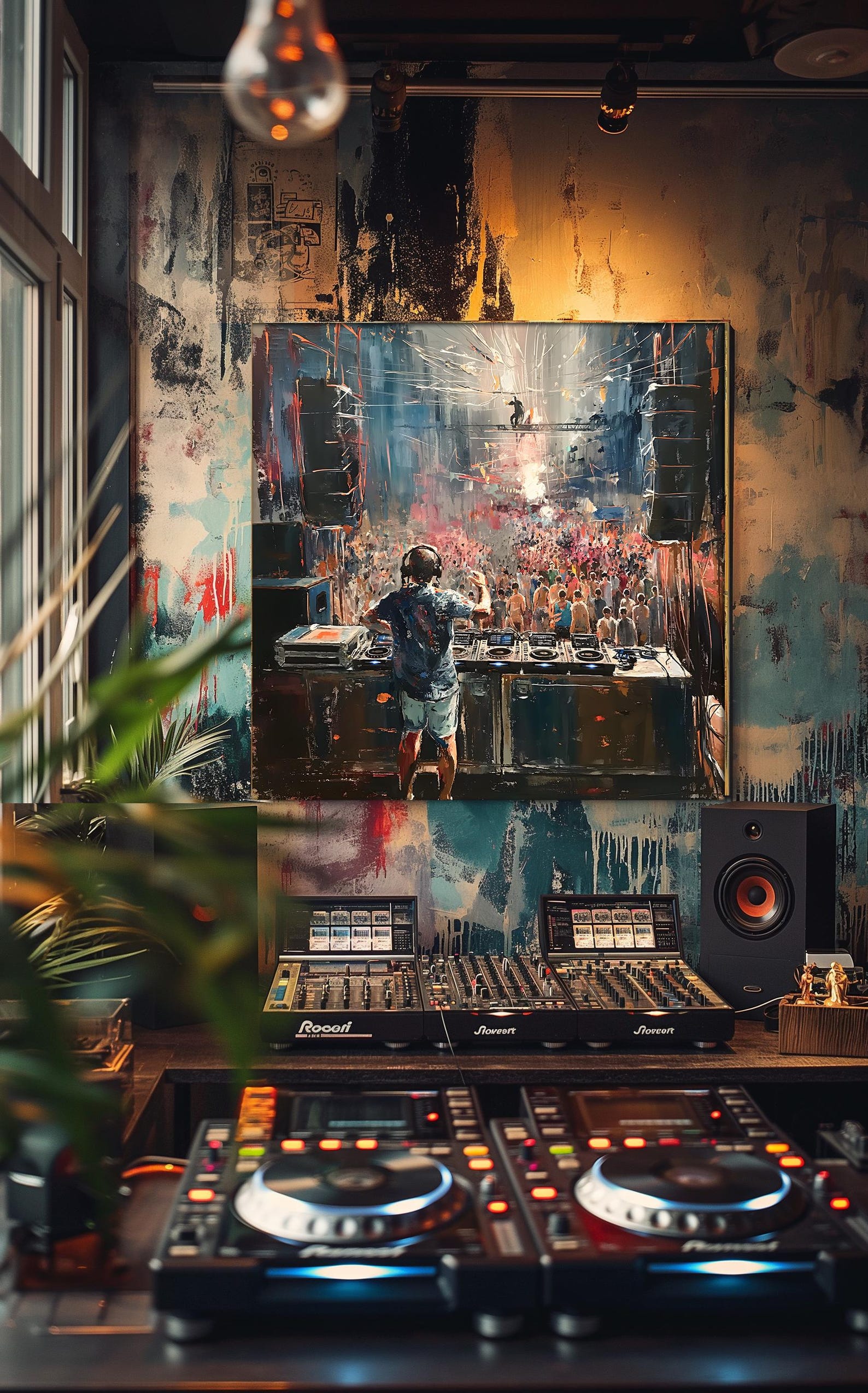 Festival Dj Claude Monet Style Wall Print | EDM Poster for Djs | Gift ...