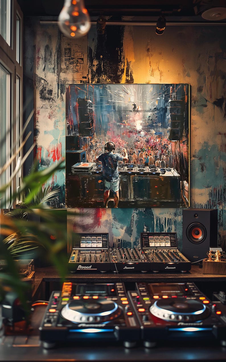 Festival Dj Claude Monet Style Wall Print | EDM Poster for Djs | Gift ...