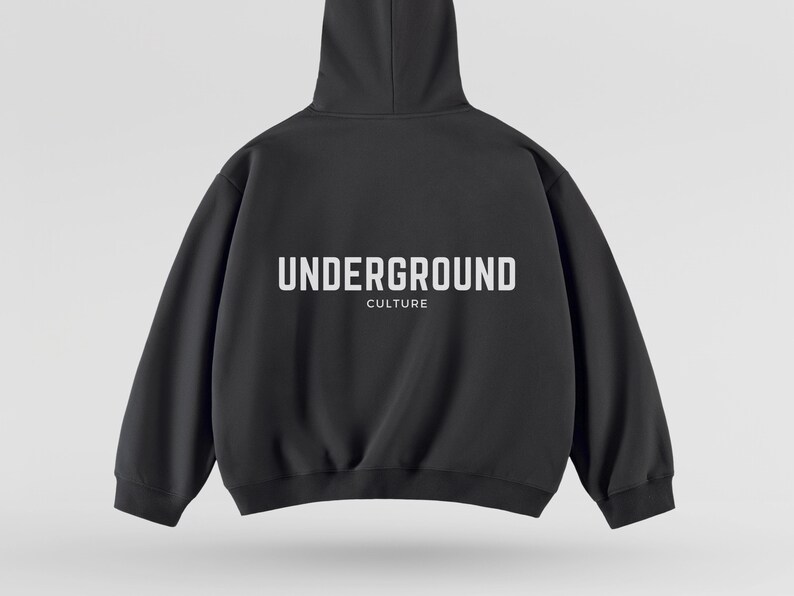 Underground Culture Fleeced Boxy Hoodie | Trendy Streetwear Sweatshirt ...