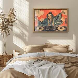 Samurai DJ From Edo Period Wall Print | Wall Art for Djs | Music ...