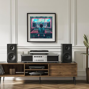 Recording Studio Poster Print | Sound Engineer at Work Wall Art Print ...