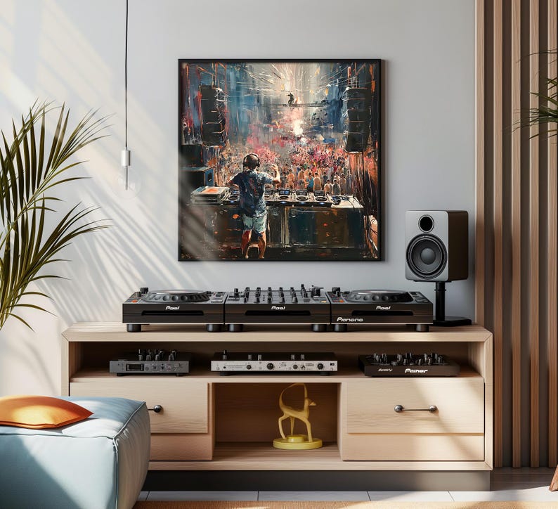 Festival Dj Claude Monet Style Wall Print | EDM Poster for Djs | Gift ...