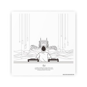 DJ Minimalism Photo Art Paper Print | Line Art Dj Poster | Gift for DJ ...
