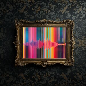Sound Waveform Colorful Wall Art Print | Music Wave Abstract Modern Art ...