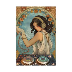 Tarot Female Dj in Headphones Wall Print | Wall Art for Djs | Music ...