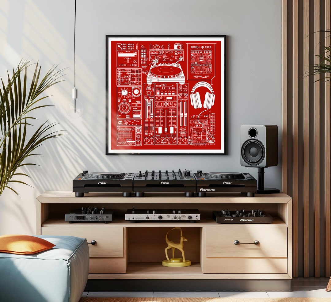Dj Equipment High Tech Wall Art Print | Japanese Vintage Dj Art Photo ...