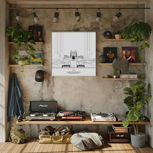 DJ Minimalism Photo Art Paper Print | Line Art Dj Poster | Gift for DJ ...