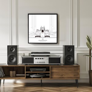 DJ Minimalism Photo Art Paper Print | Line Art Dj Poster | Gift for DJ ...