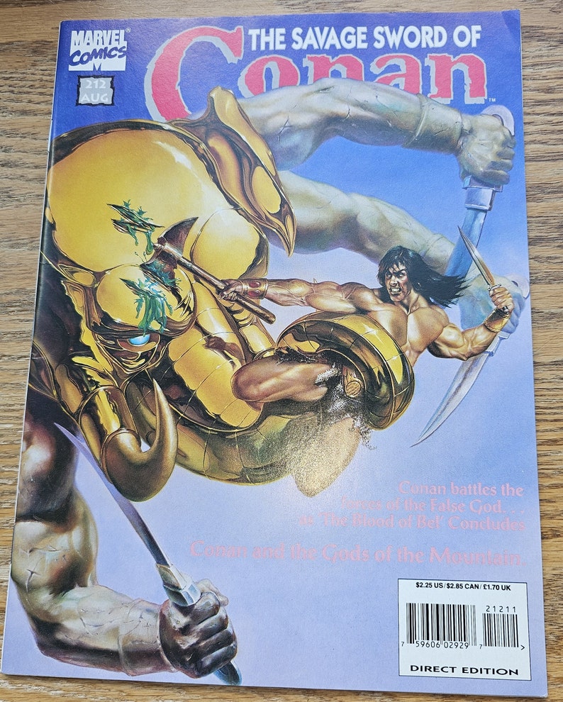 The Savage Sword of Conan Marvel Comic Magazine #212 1993 - Etsy