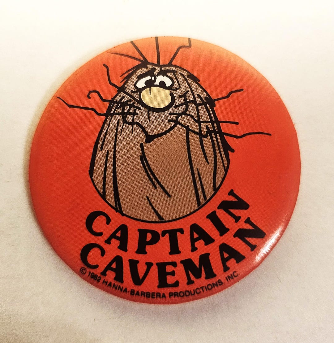 1982 Hanna-barbera Captain Caveman Pinback Button #2009 - Etsy