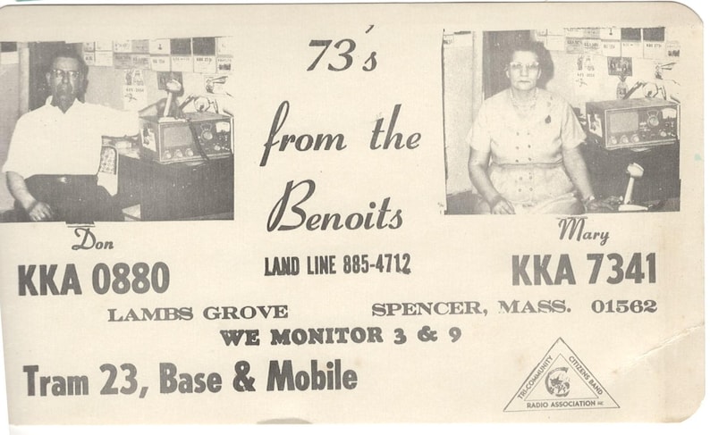 1970s CB / Ham Radio Operator's Call Number Card Spencer, MA #15 - Etsy