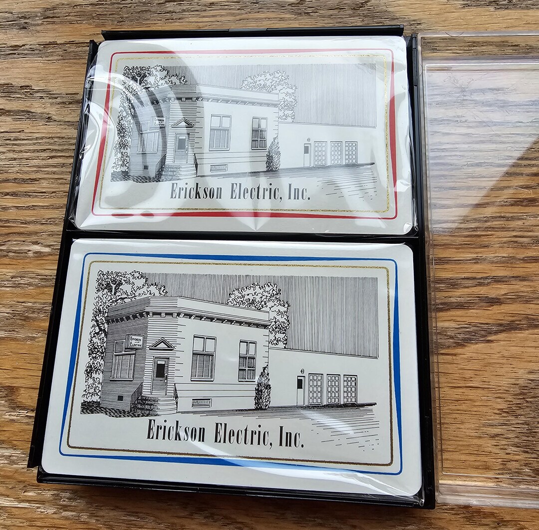 Vintage Erickson Electric Playing Cards: Unopened Decks in Box - Etsy
