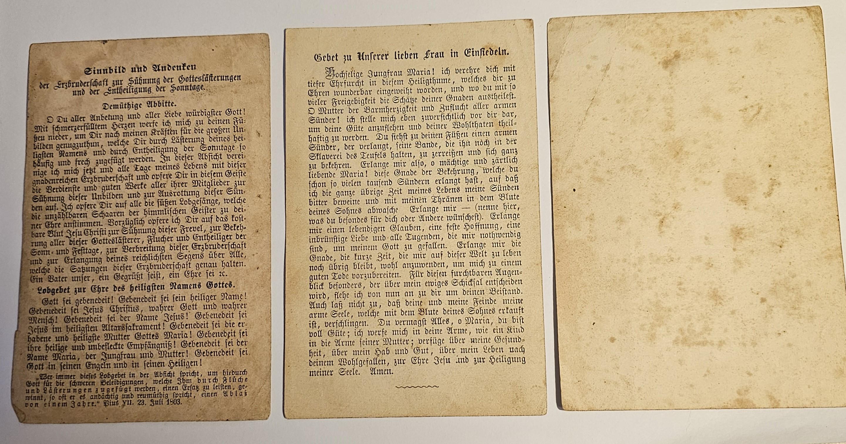 3 1800s Antique German Prayer Cards 235 - Etsy