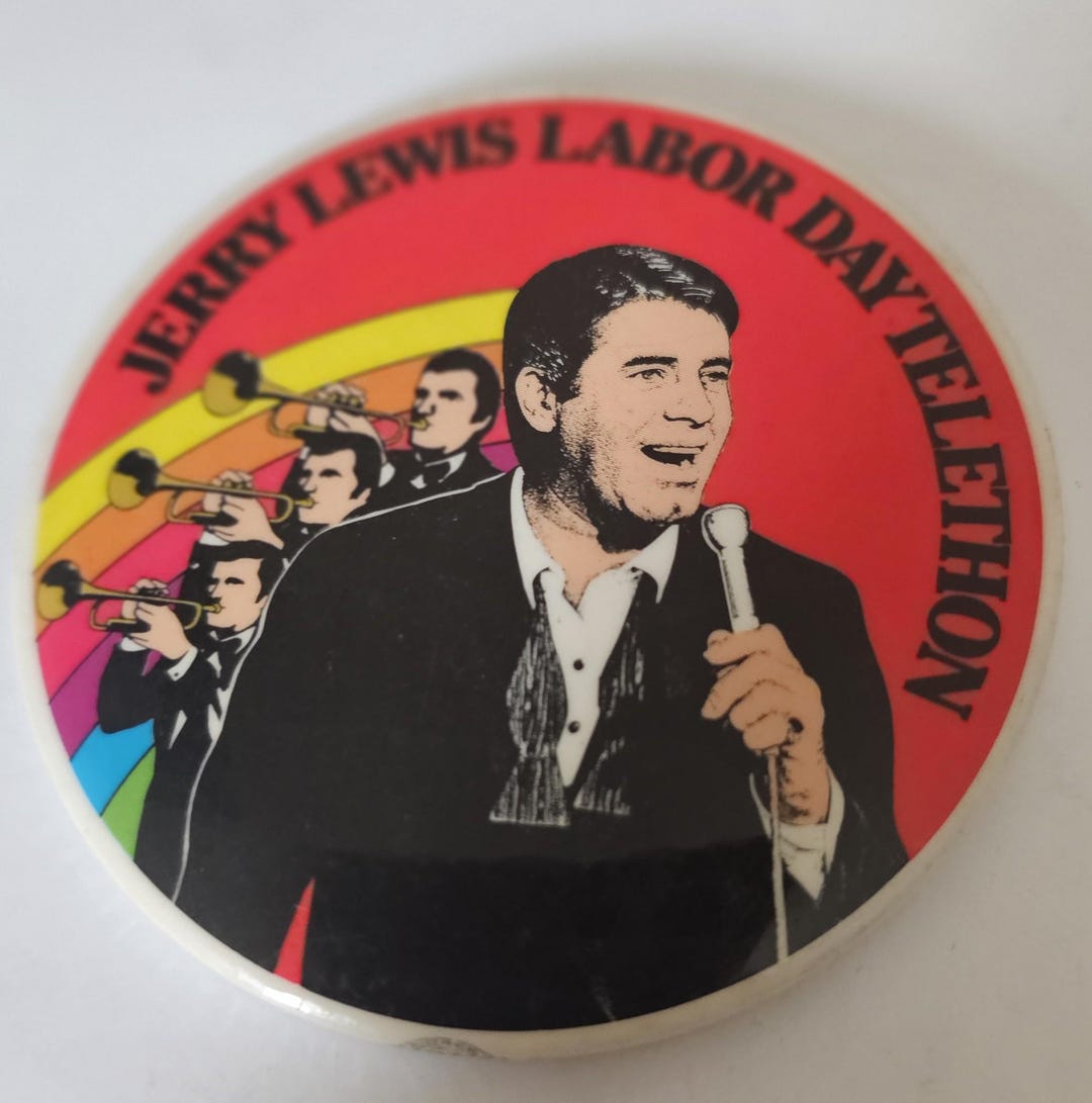 Throwback Jerry Lewis Labor Day Telethon Pinback Button #14010 - Etsy