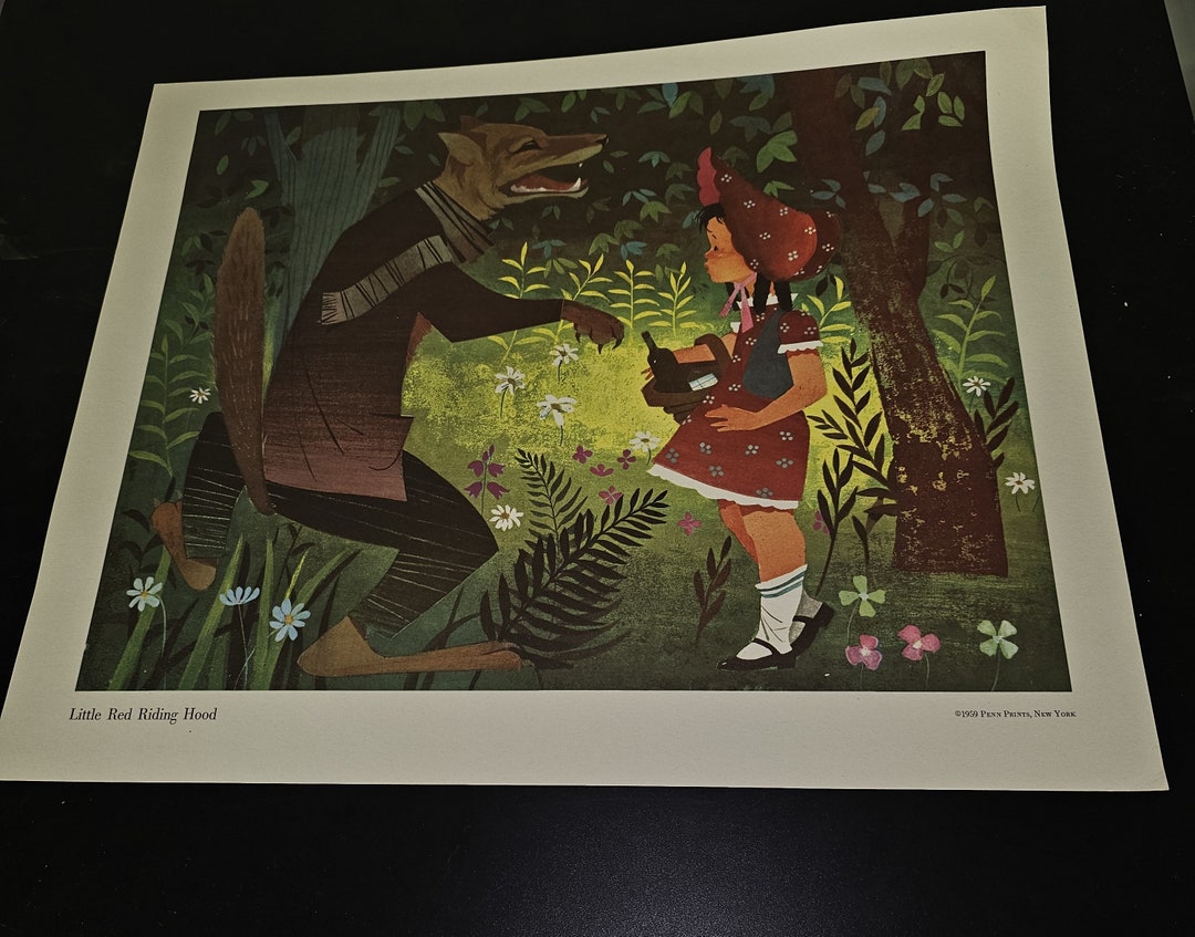 1958 Print "little Red Riding Hood" by Famous Children's Book ...