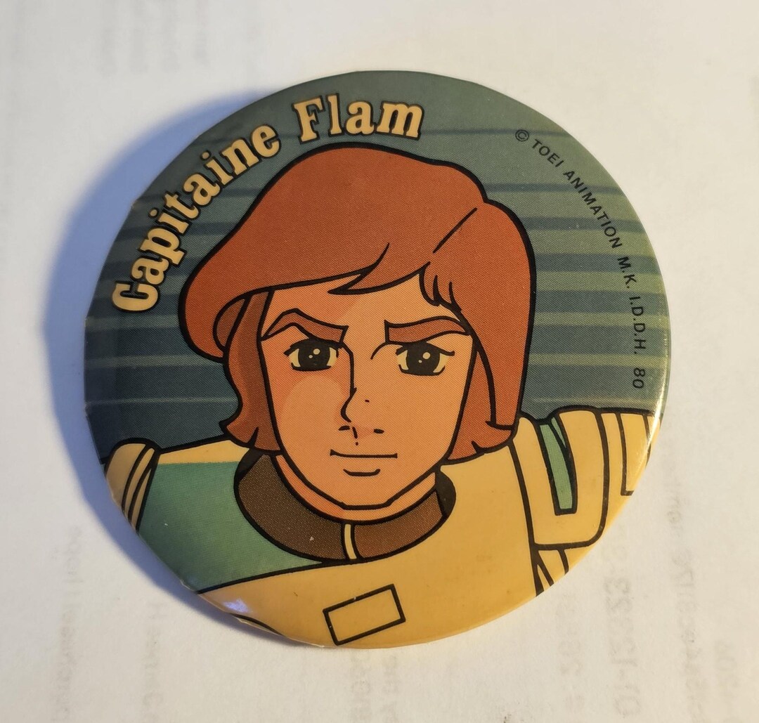 Vintage 1978 Captain Flam ( Captain Future ) Cartoon Series Pinback ...