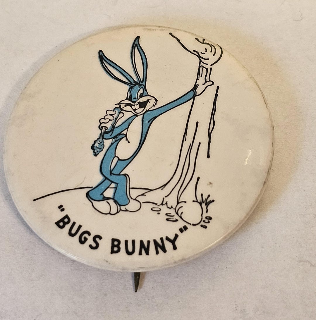 Throwback Warner Bros Bugs Bunny Pinback Button #2050 - Etsy