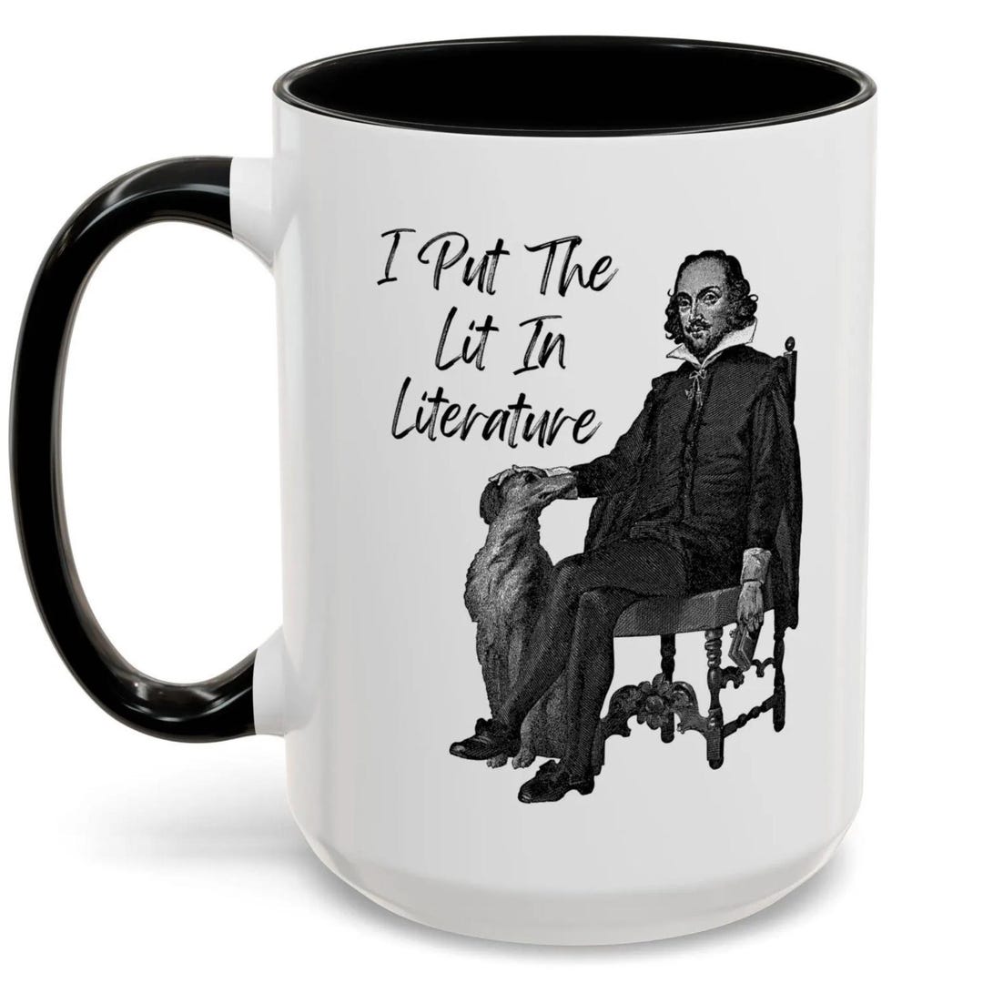 Shakespeare Lit in Literature Coffee Mug, Reader Gifts, Literature ...