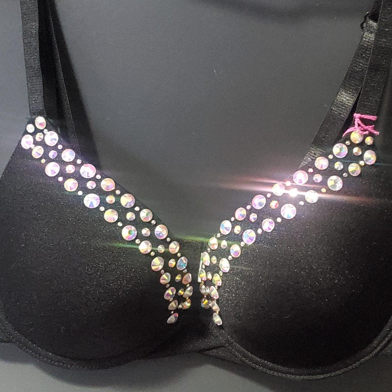 Rhinestone Bra - Etsy