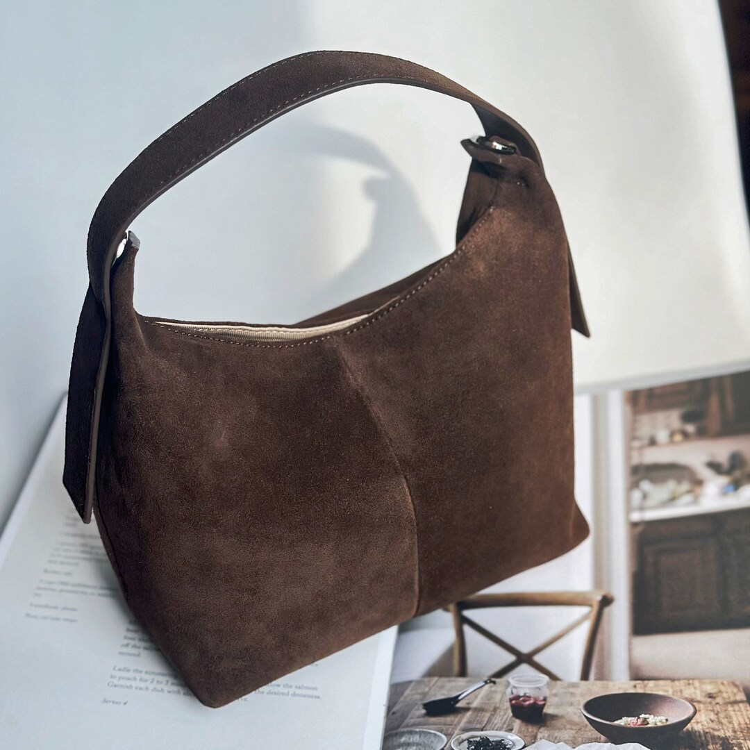 Suede Minimal Handbag,small Tote Bag,women Shoulder Bag - Etsy