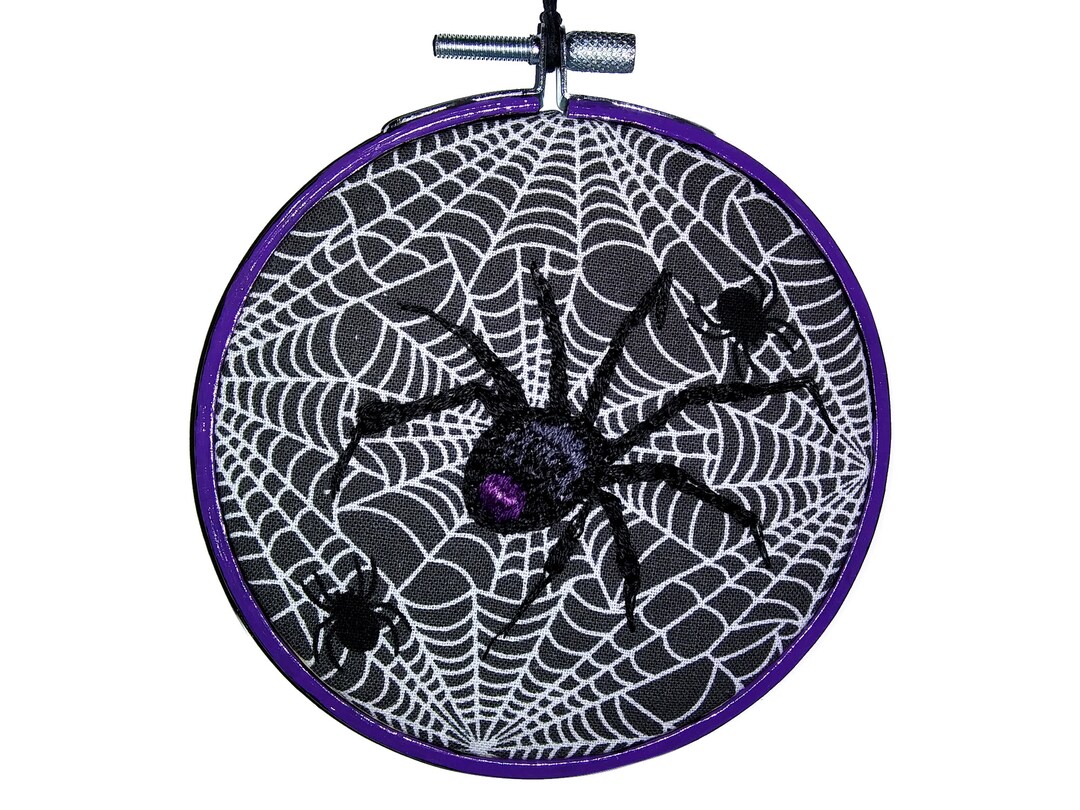 Spider Embroidery, Arachnid, Biology, Handmade, 4 Inches - Etsy