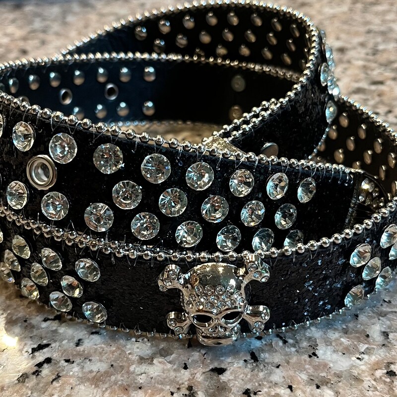 Y2k Rhinestone Belt - Etsy