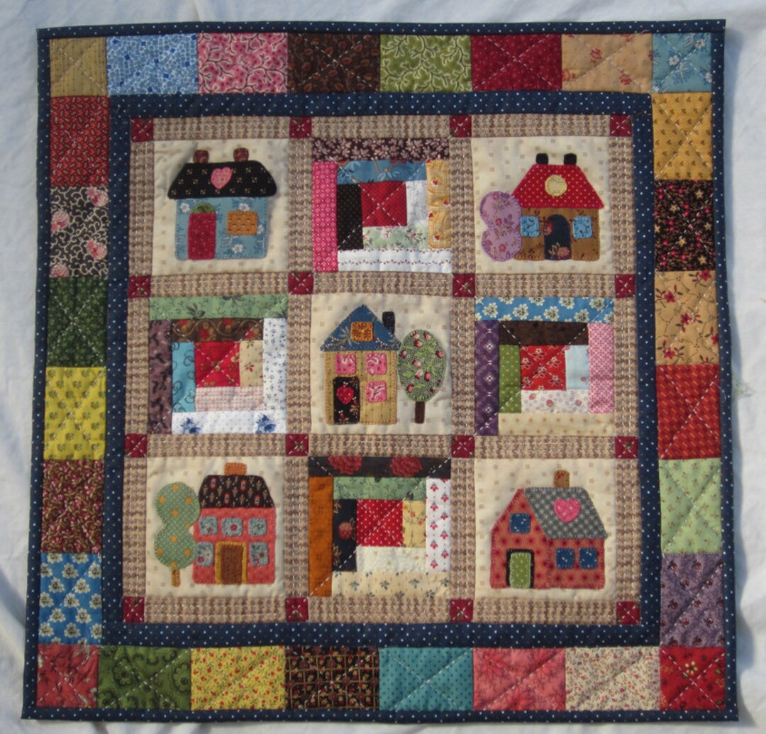 Small Houses Quilt Pdf Pattern - Etsy