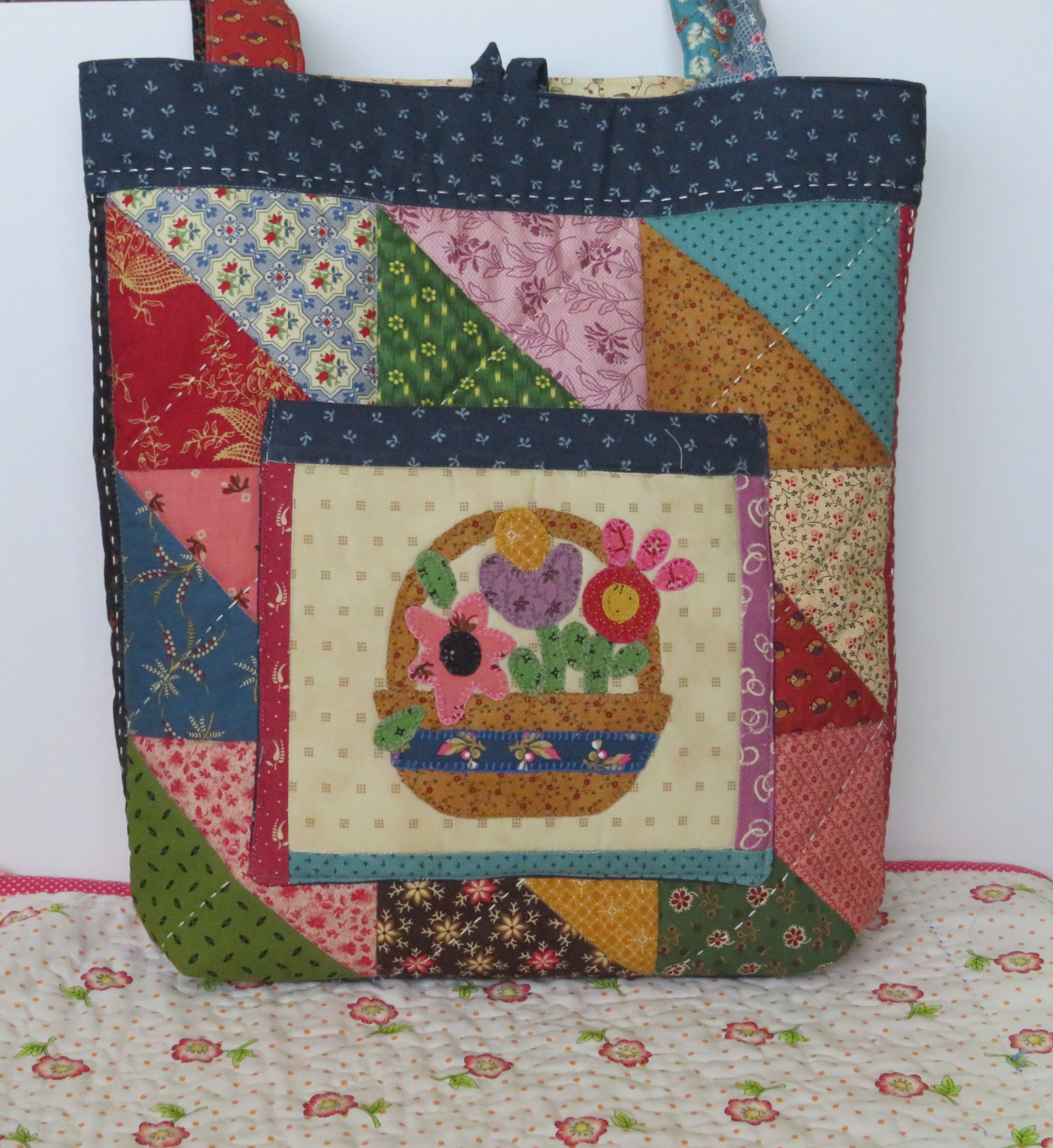 Flower Basket Tote - Pdf Pattern - Etsy