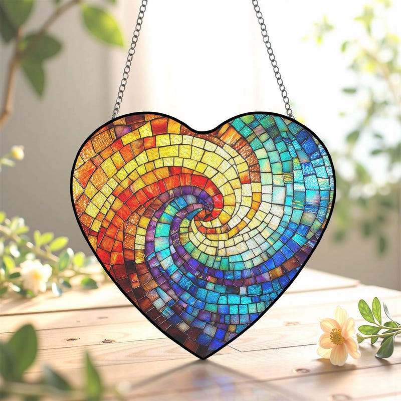 Glass Suncatchers Hearts - Etsy