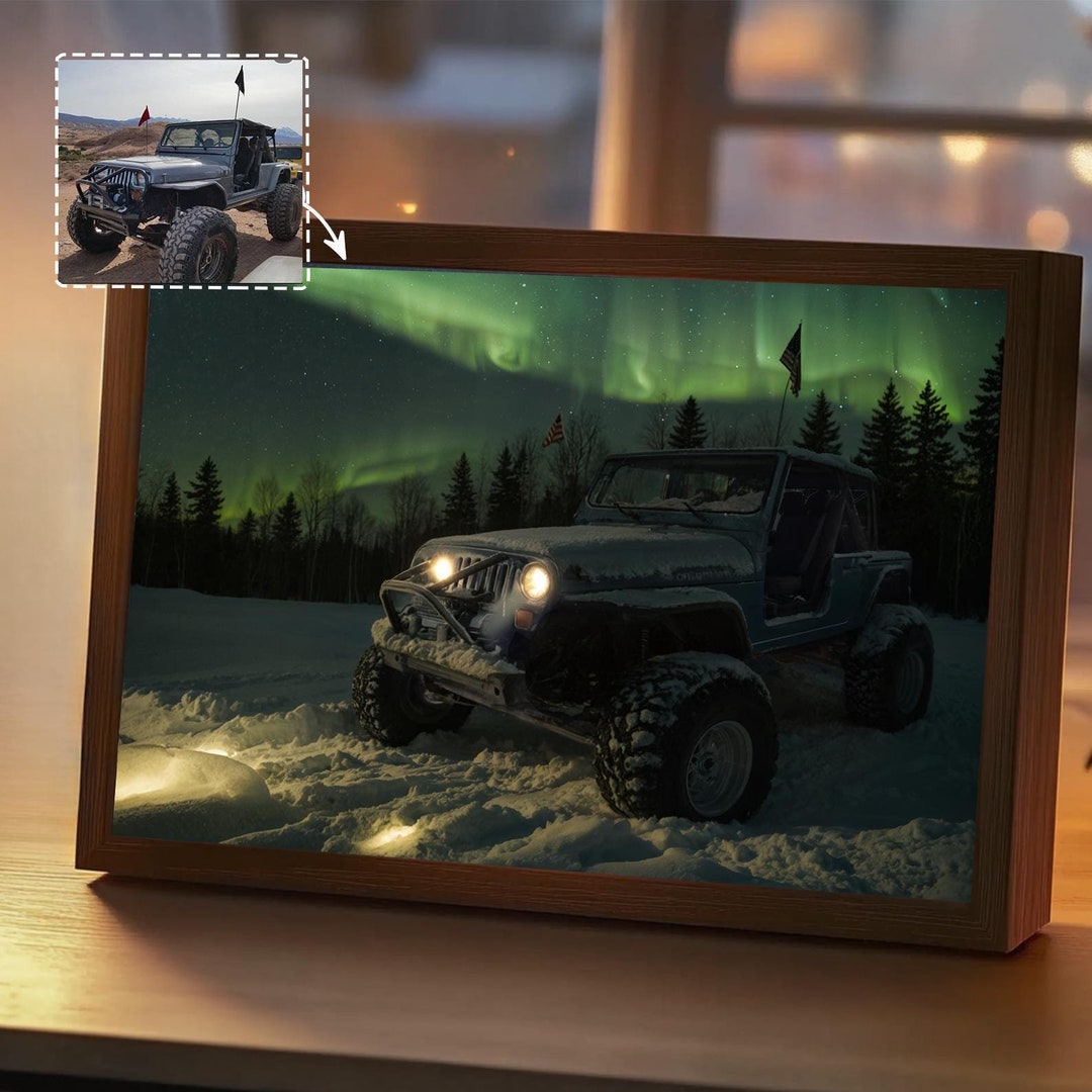 Personalized Car Photo Light Painting, Custom Car Portrait, New Car ...