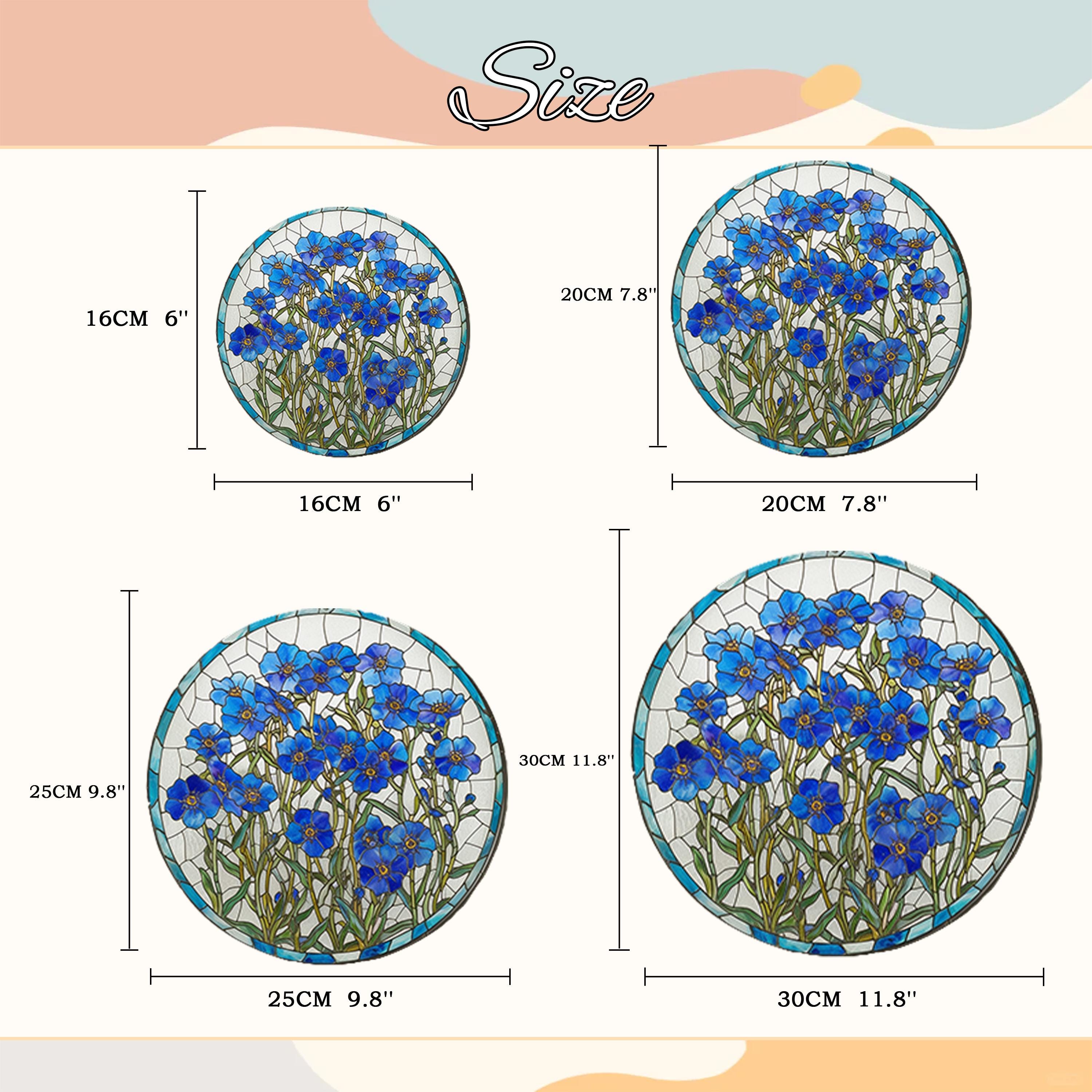 Forget - Me - Not Stained Glass Suncatcher | Remembrance & Sympathy ...