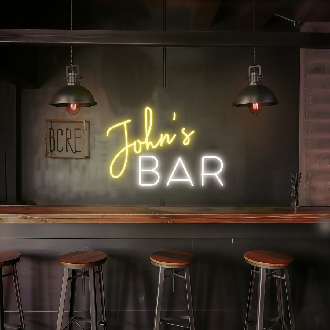 Personalized Home Bar Neon Sign, Customized Home Bar Neon Sign, Home ...