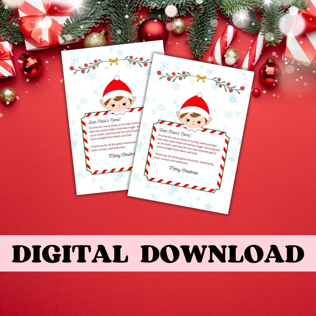 Printable & Personalized | Elf Reassignment Letter, Elf Retirement ...