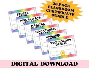 End of Year Classroom Award Certificates | 25 Total Awards Teacher ...