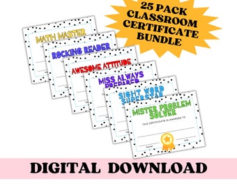 End of Year Classroom Award Certificates | 25 Total Awards Teacher ...