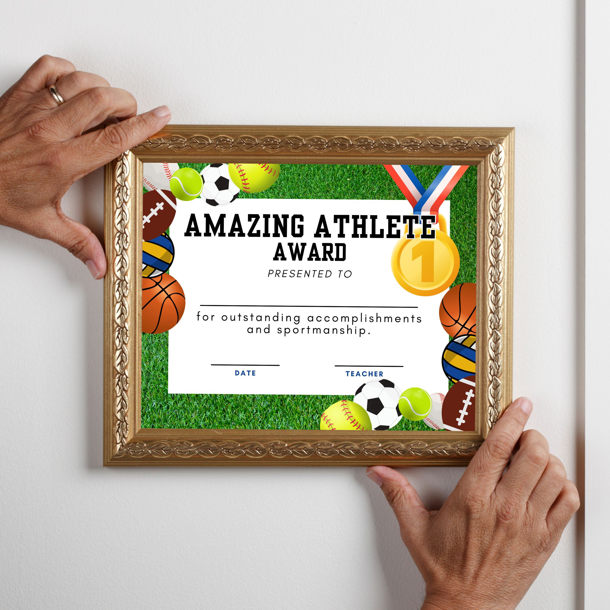 Amazing Athlete Award Certificate | Sports Award Teacher Supplies ...