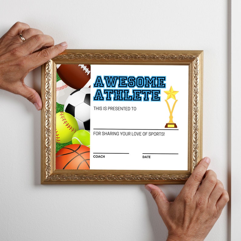 Awesome Athlete Award Certificate | Sports Award Teacher Supplies ...
