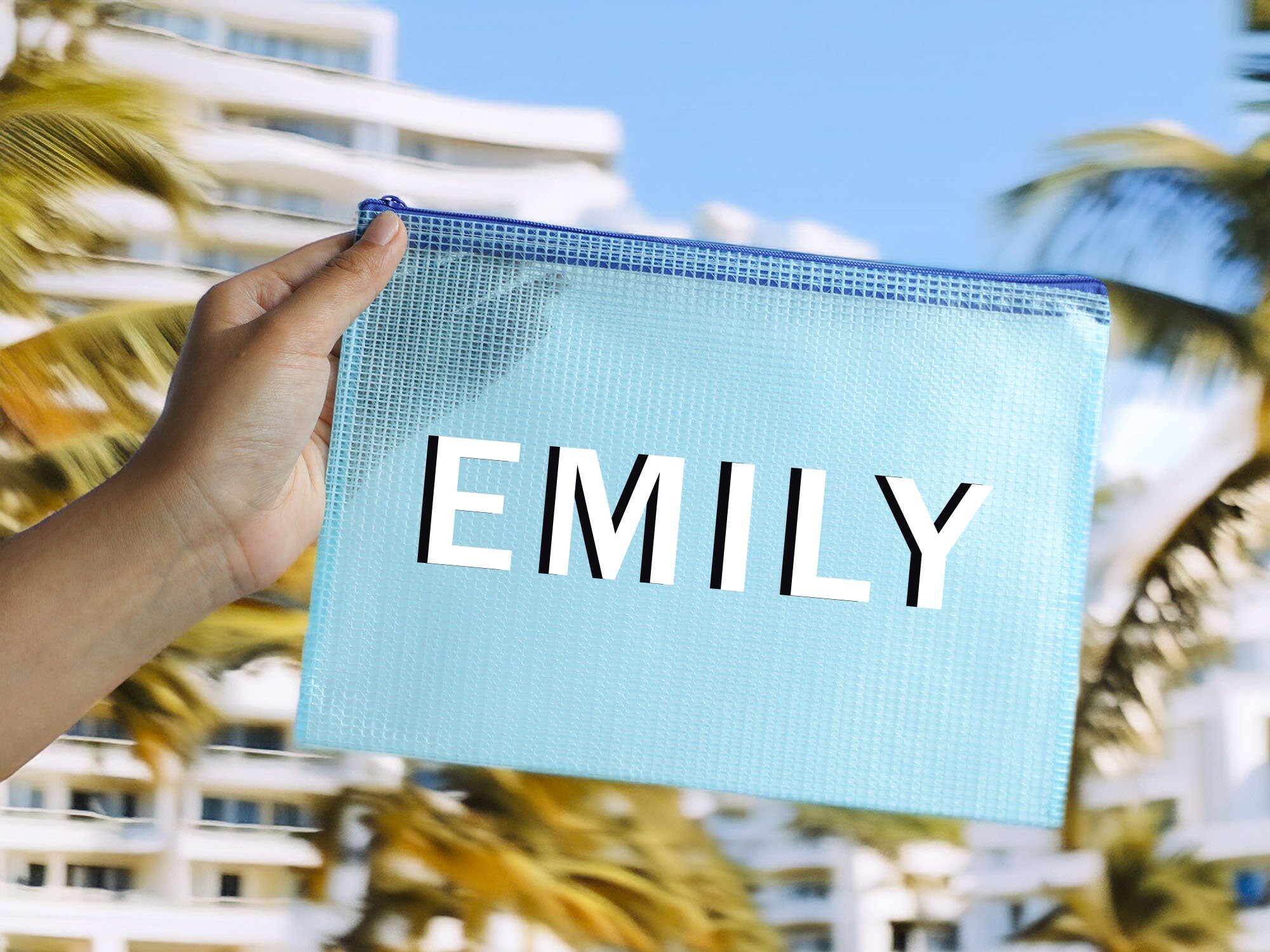 Personalized Name Pool Bag,shadow Monogram Pool Bag,bikini Pouch,water ...