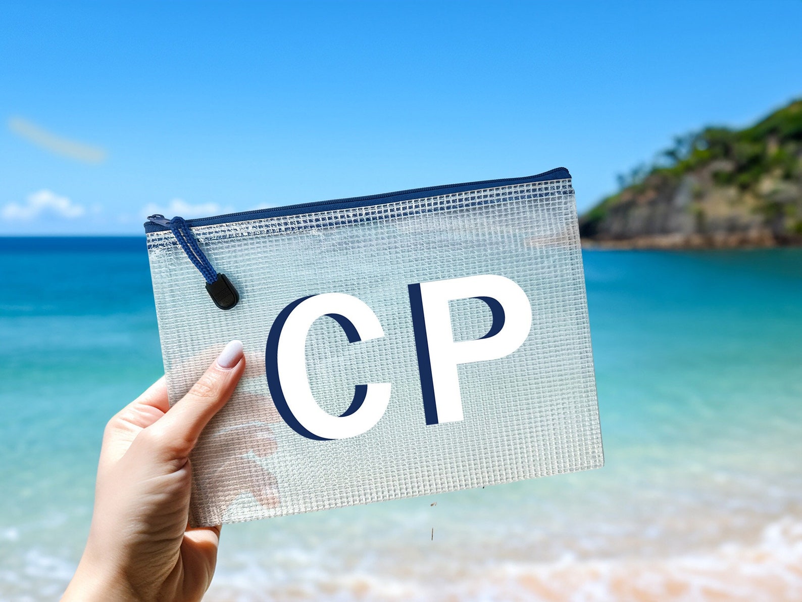 Personalized Name Pool Bag,shadow Monogram Pool Bag,bikini Pouch,water ...