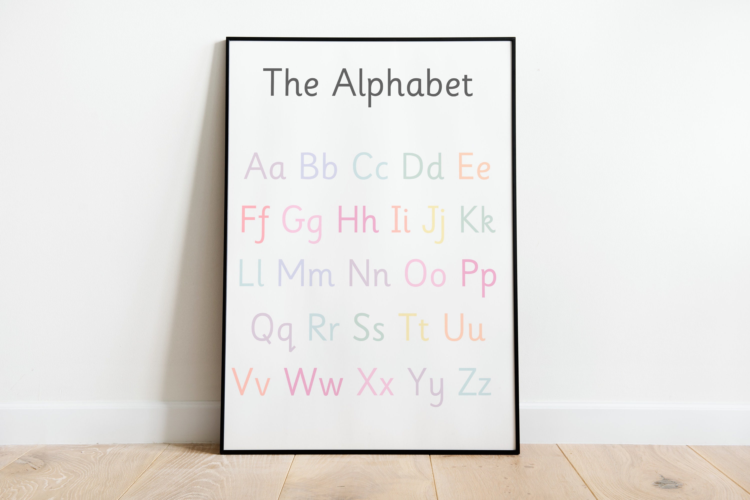Colorful Alphabet Wall Art, Educational ABC Poster for Kids, Preschool ...