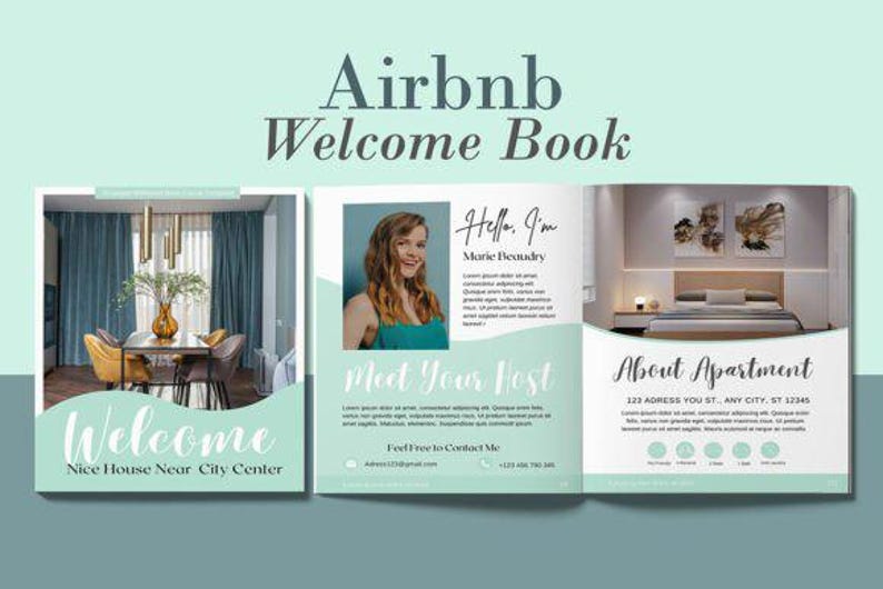 Airbnb Welcome Book Template, Airbnb Welcome Guide Editable in Canva ...