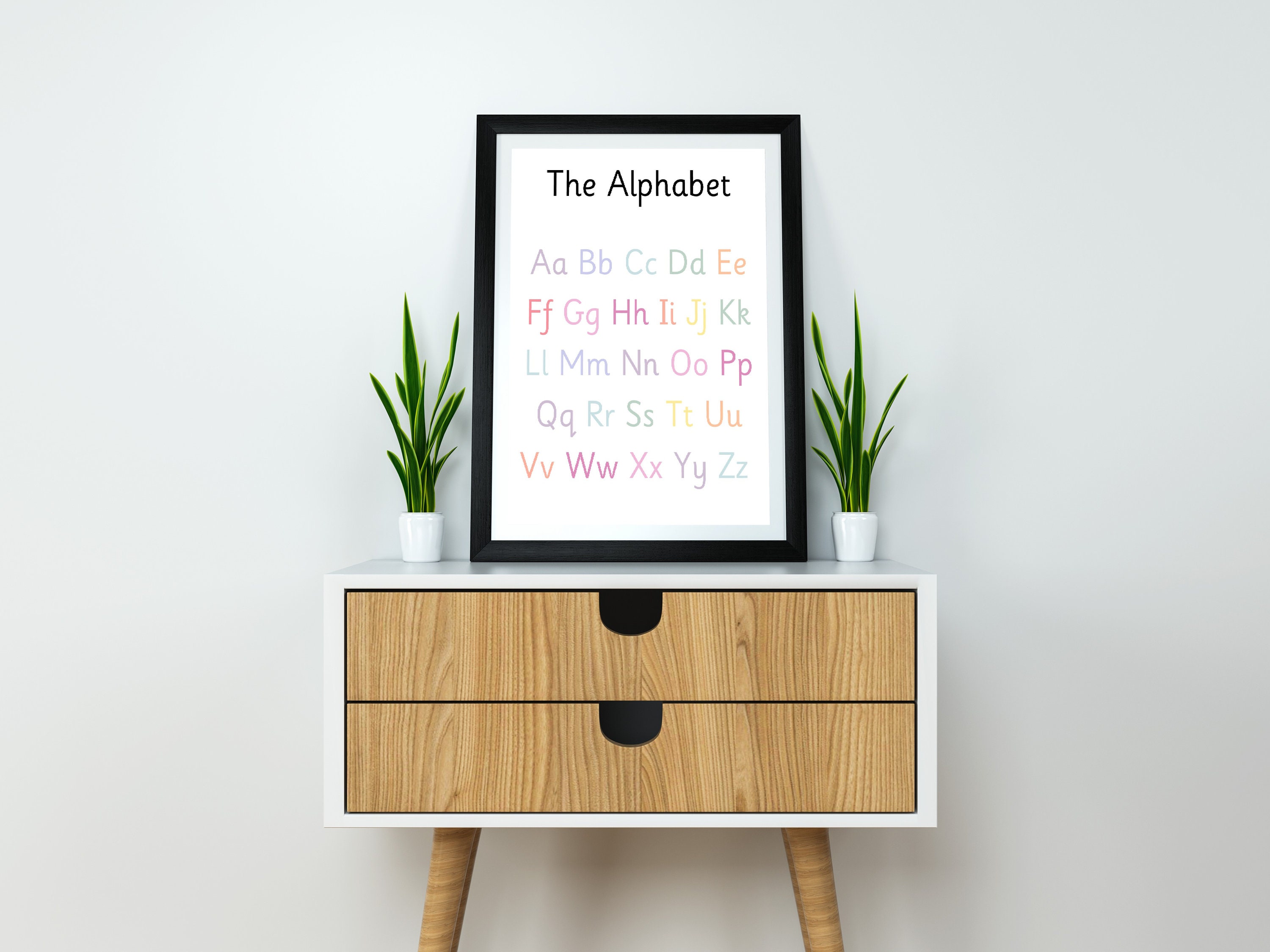 Colorful Alphabet Wall Art, Educational ABC Poster for Kids, Preschool ...
