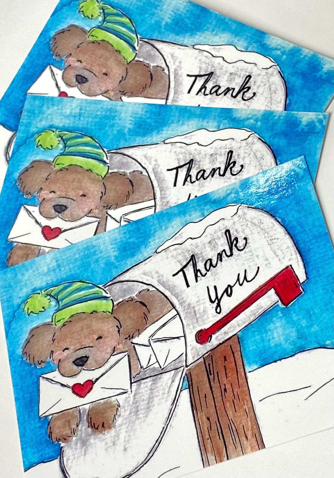 USPS Mail Carrier Thank You Postcard Pack of 50 - Mailbox Puppy - Etsy