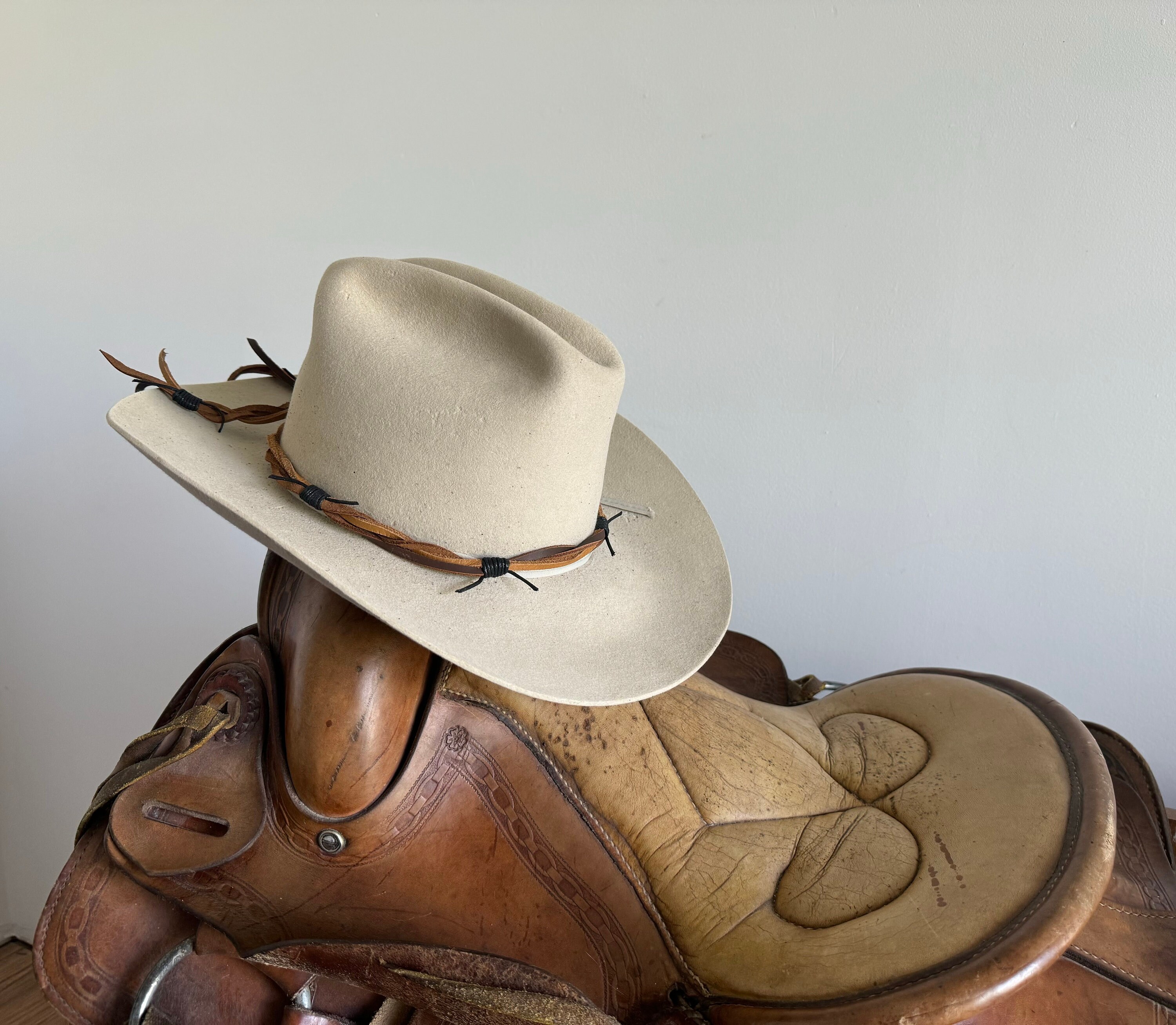 Barbed Wire Hat Band, Leather Hat Band, Cowboy, Cowgirl, Western ...